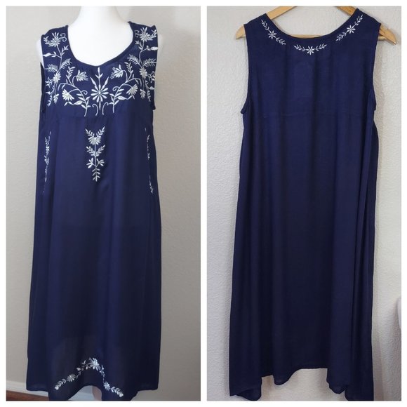 Anandas Collection | Dresses | Nwt Anandas Collection Navy Blue ...